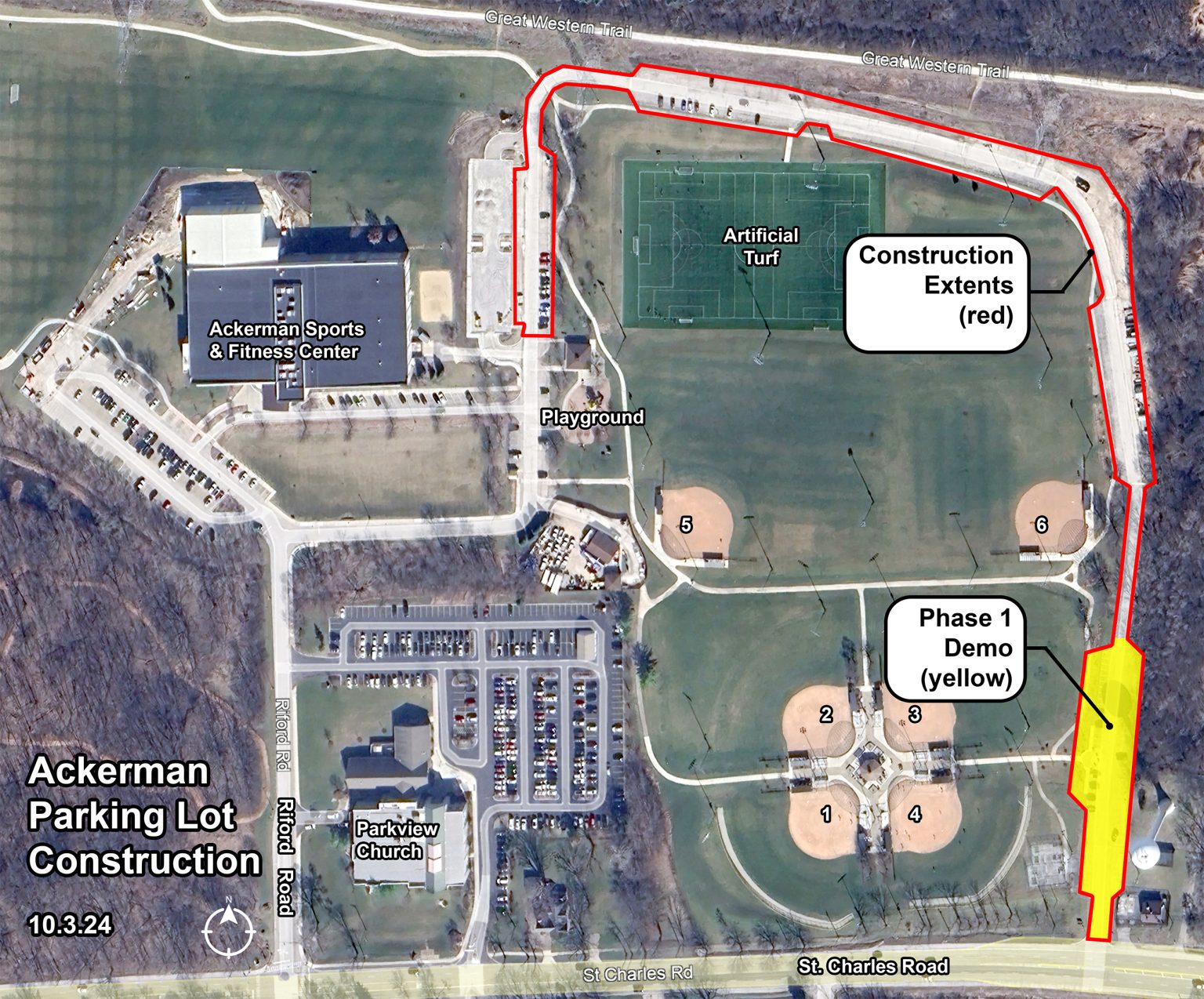 Ackerman Parking Lot – Construction Update (October 3, 2024) • Glen ...